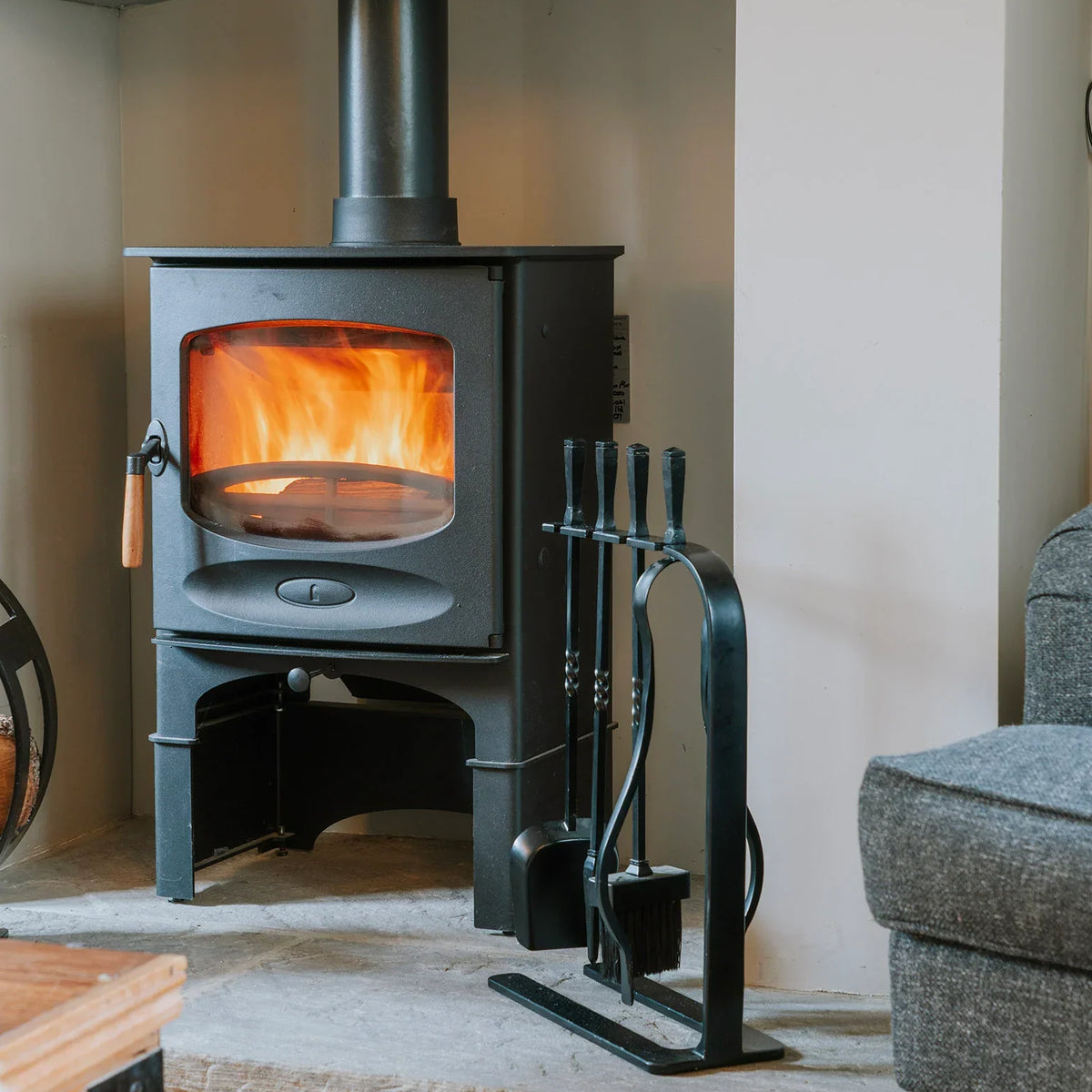 Companion Set – Black & Pewter Fireplace Tools | From The Anvil UK