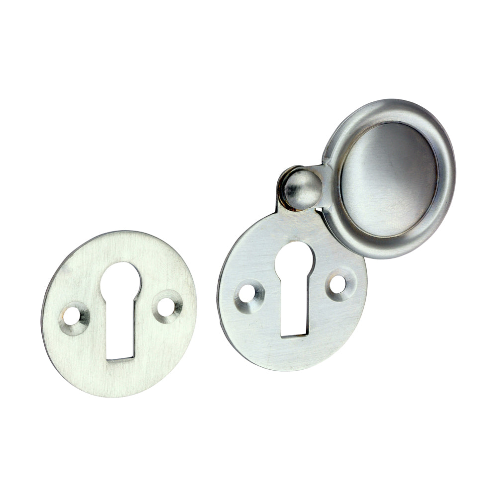 Timco - Pair of Traditional Pattern Escutcheon - Satin Chrome 32mm (1 ...