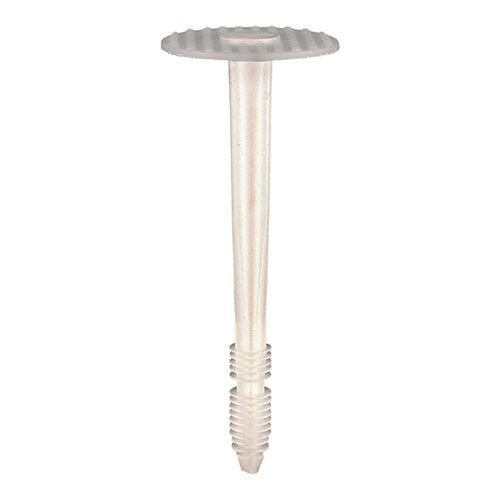 Timco - Plastic Insulation Fixings - White 8.0 x 110mm - (100 PCS Bag ...