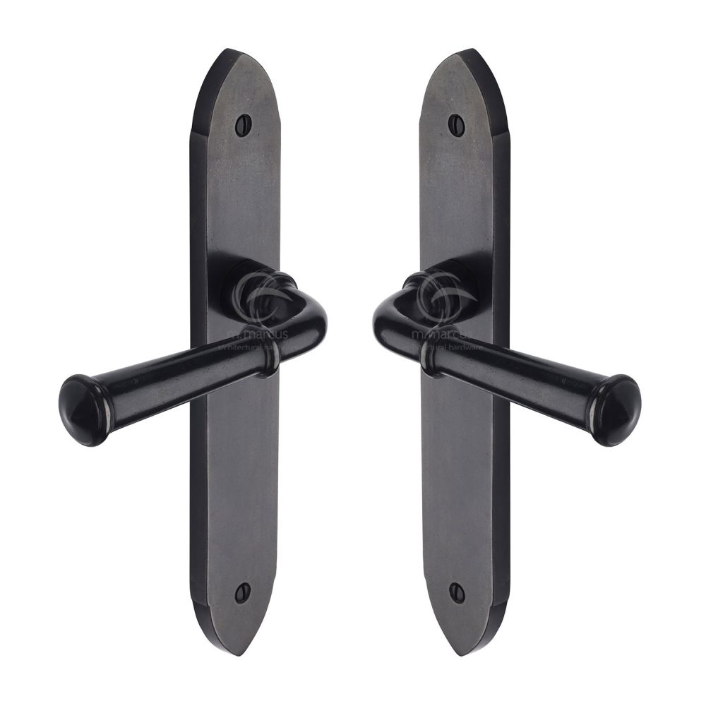 M.Marcus - Rustic Dark Bronze Door Handle Lever Latch Hadley Design ...