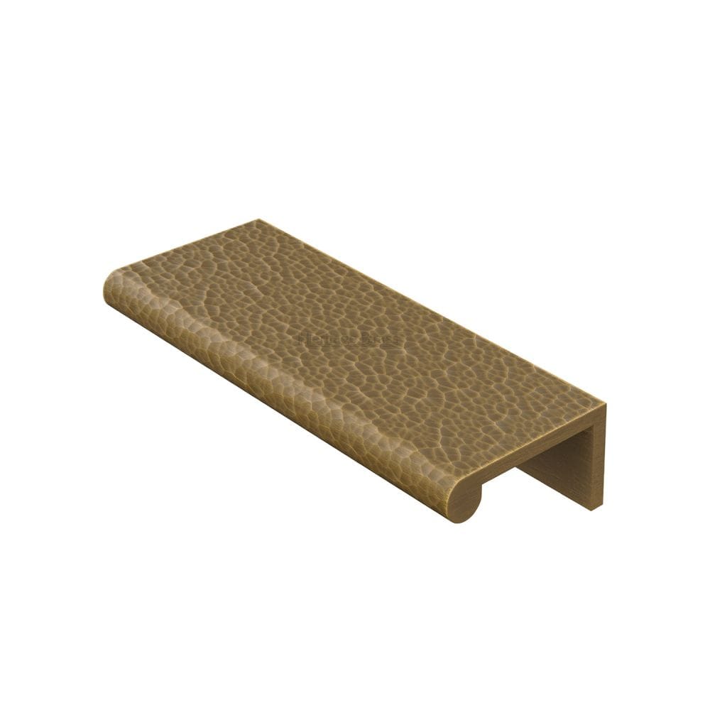 Heritage Brass - Edge Pull Cabinet Handle Hammered Design - 40mm Width ...