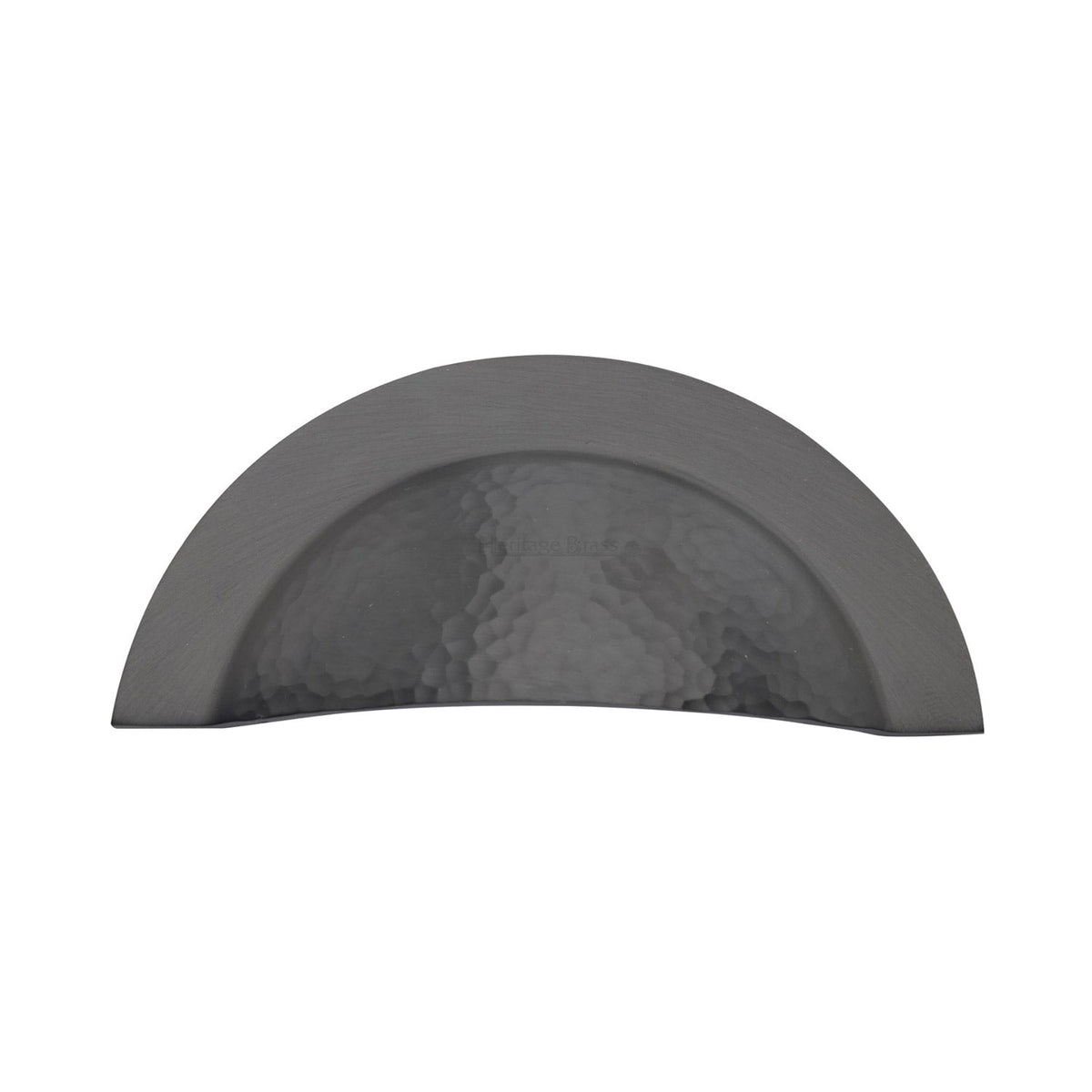 Heritage Brass - Drawer Cup Pull Crescent Hammered Design Matt Bronze ...