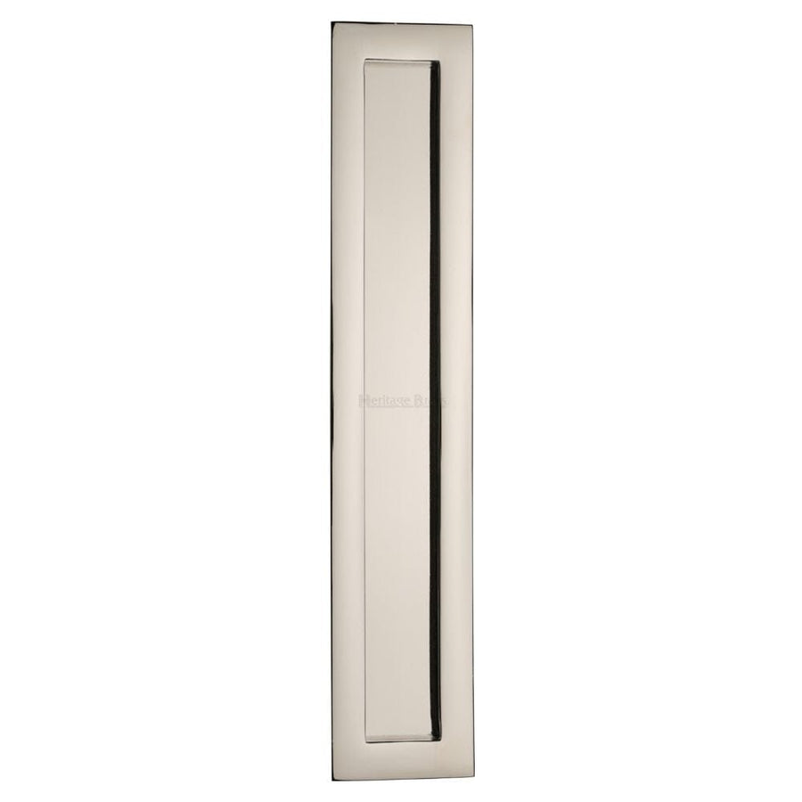 Heritage Brass - Rectangular Flush Pull 300 x 58mm Polished Nickel Finish | Sku. c1855-300-pnf ...